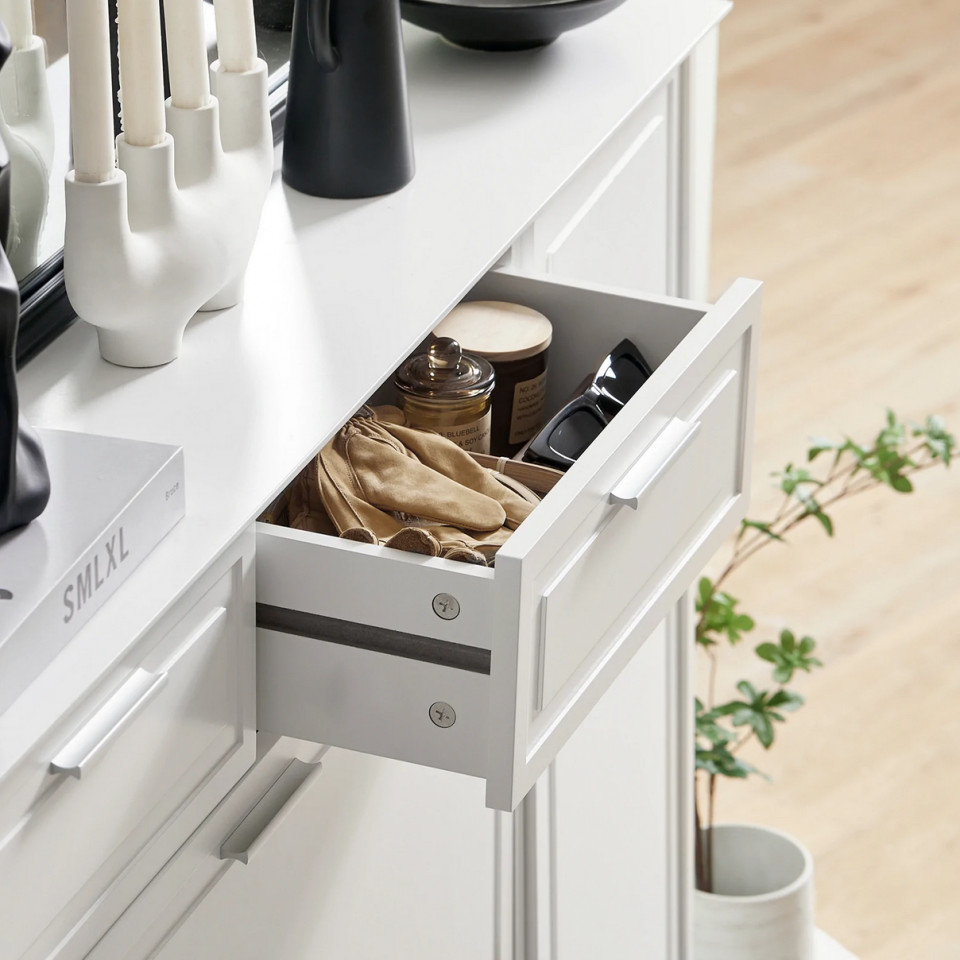 PANA2 - Pantofar 120 cm, pantofare, depozitare pantofi, mobilier hol - Alb