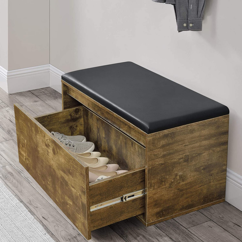 BAI6 - Bancuta tapitata 80 cm, pentru hol sau living, pantofar, bancuta ...