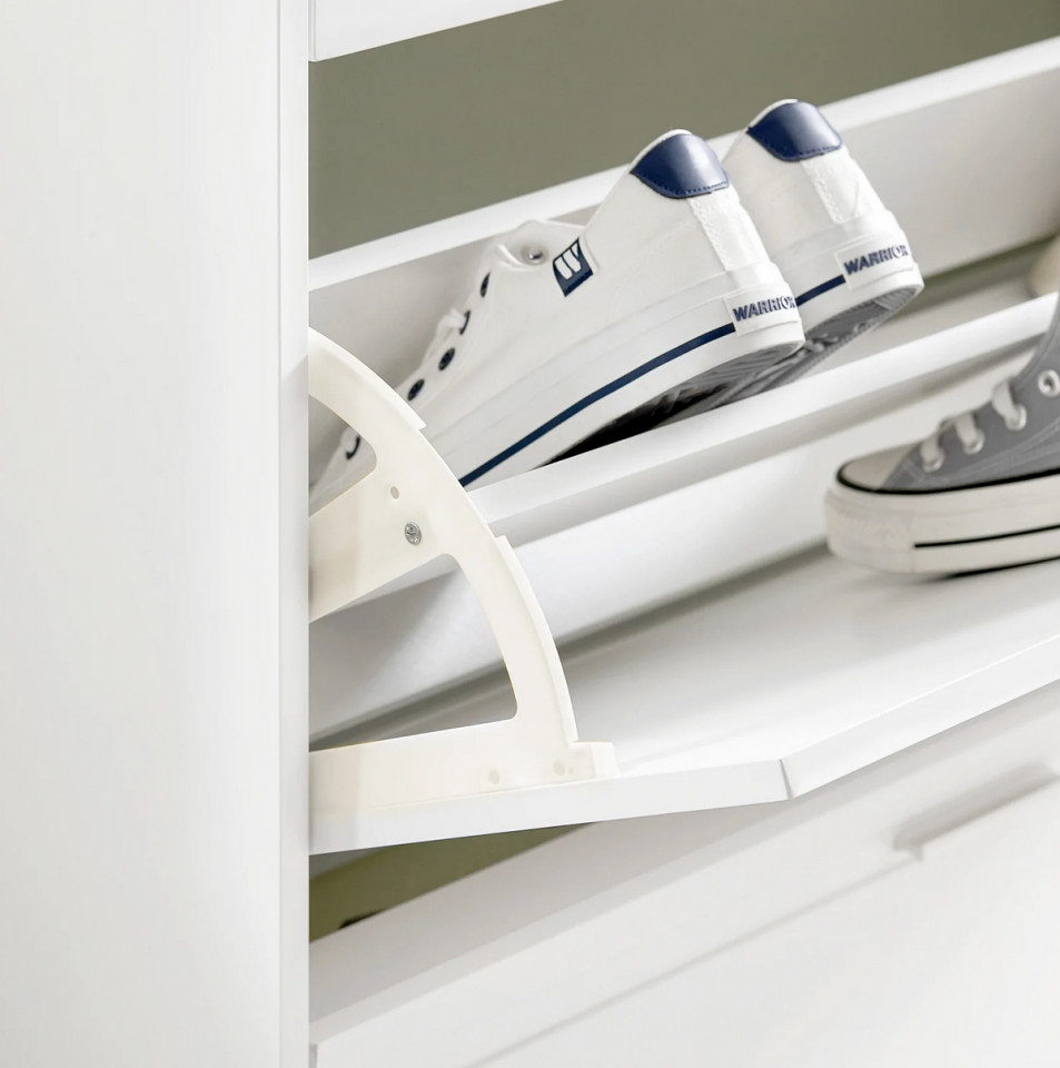 PANA2 - Pantofar 120 cm, pantofare, depozitare pantofi, mobilier hol - Alb