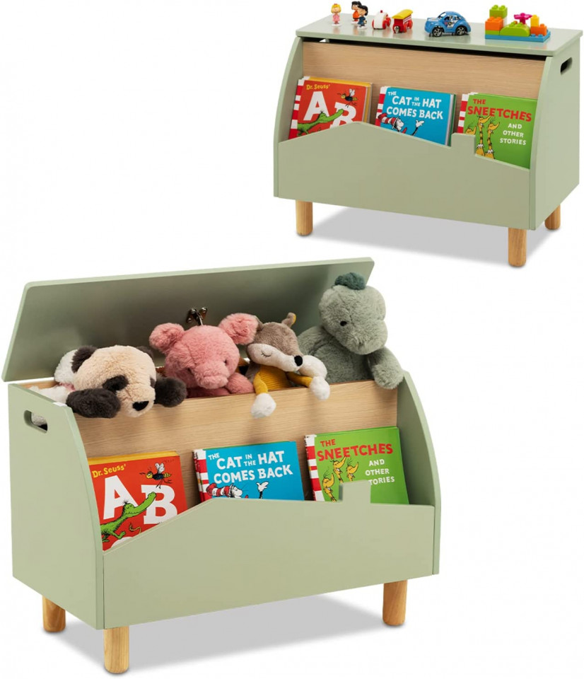 LAV1 - Lada jucarii, 60 cm, cufar depozitare, mini biblioteca, mobilier ...