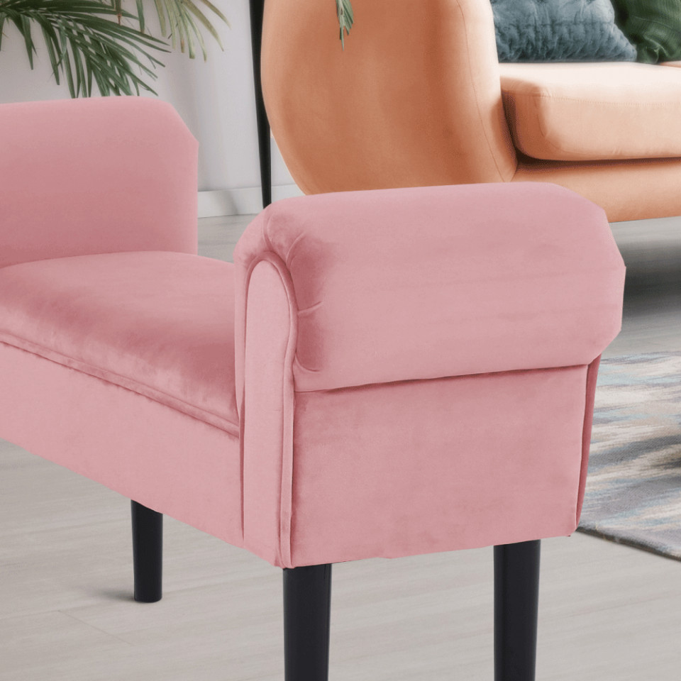 BAN602 - Bancuta 100 cm, bancheta, banca living, dormitor, hol - Roz