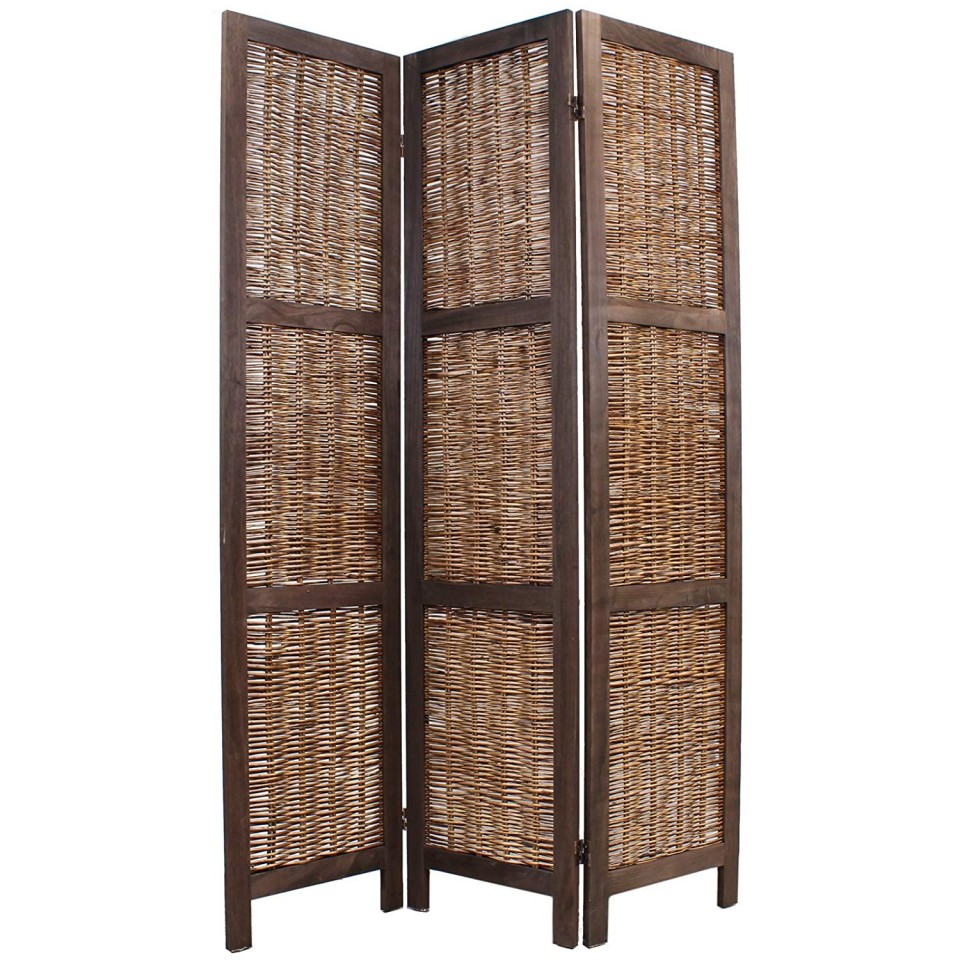 PAR107 - Paravan despartitor pliant din lemn alb sau maro - 3,6 Panouri