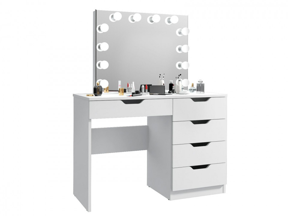 SEA514 - Set Masa toaleta, 110 cm, cosmetica machiaj cu sau fara scaun ...