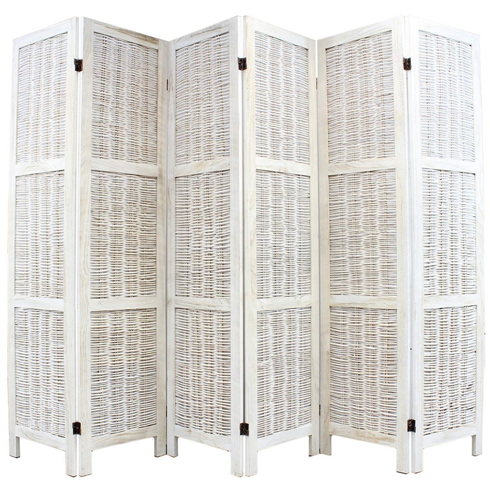 PAR107 - Paravan despartitor pliant din lemn alb sau maro - 3,6 Panouri