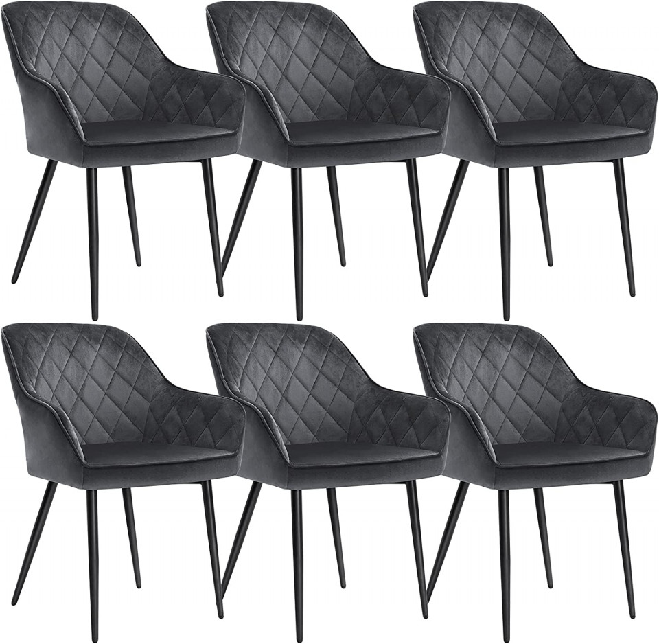 SCG5 - Set 6x Scaune, fotolii tapitate pentru living, bucatarie, masuta ...