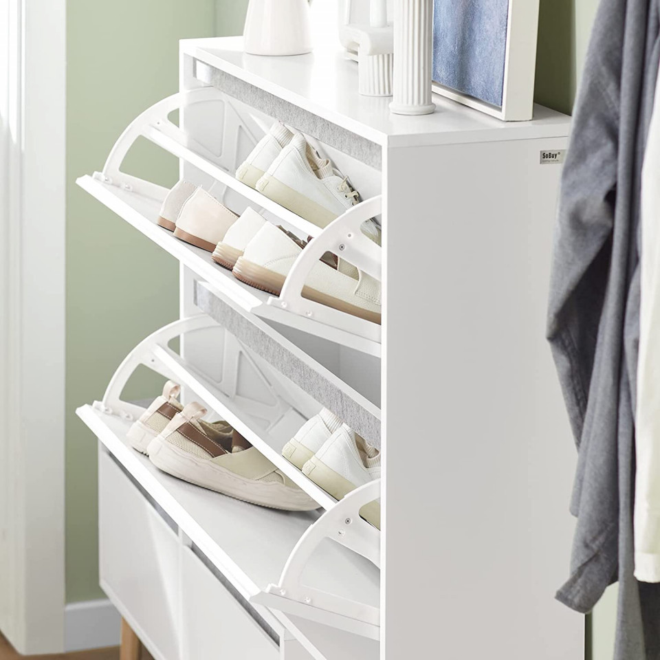 PANA3 - Pantofar 124 cm, pantofare, cuier cu bancuta, depozitare ...