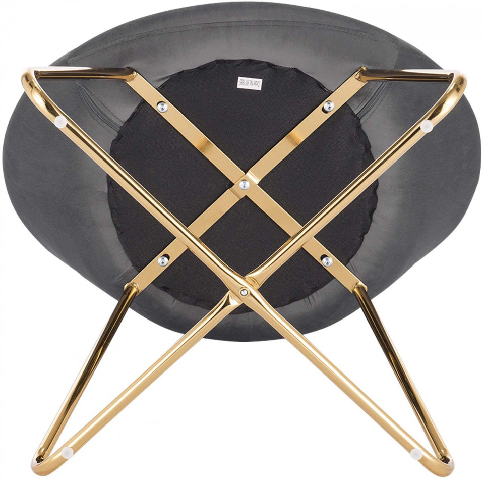 SCAU204 - Scaun masuta toaleta machiaj cosmetica tapitat - Auriu - Gri