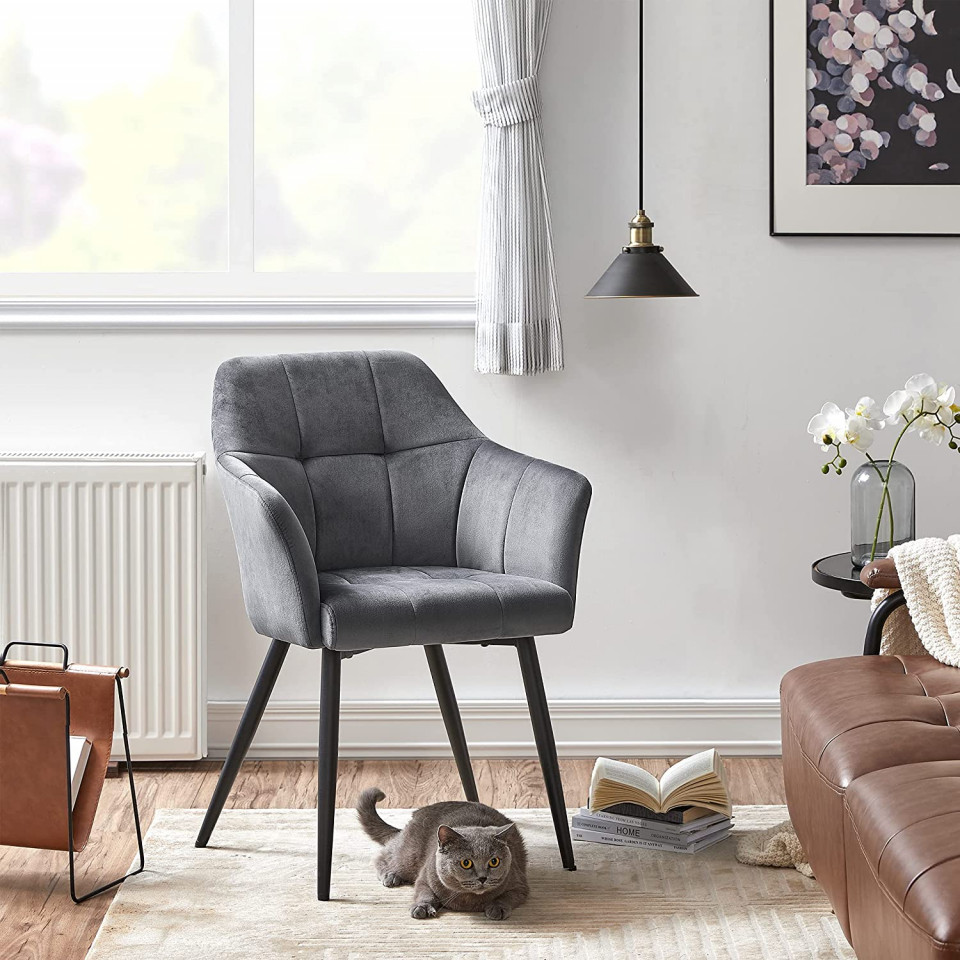 SCG2 - Set 2x Scaune, fotolii tapitate pentru living, bucatarie, masuta ...