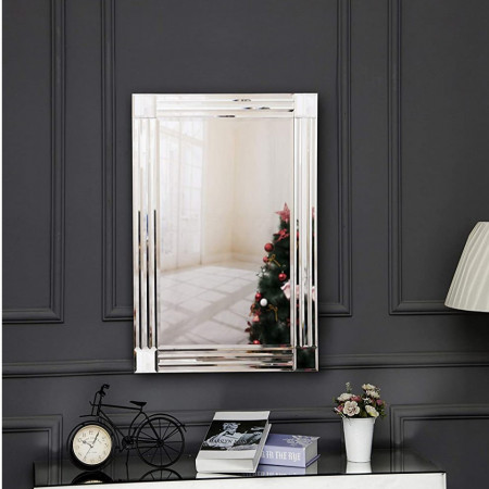 OGG103 - Oglinda perete ornamentala dormitor sau living - Argintie