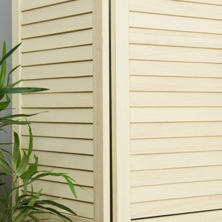 PAR108 - Paravan despartitor pliant din lemn crem sau maro - 3,6 Panouri