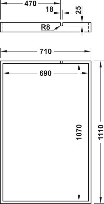 Extensie masa Pottker - ALU77 Front Slide Hafele