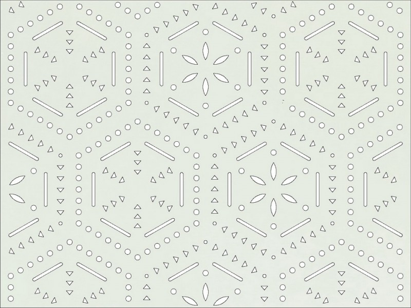 Panou perforat din HDF model HEXATILE