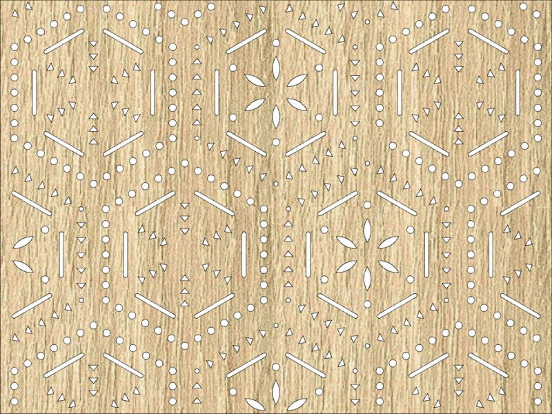 Panou perforat din HDF model HEXATILE