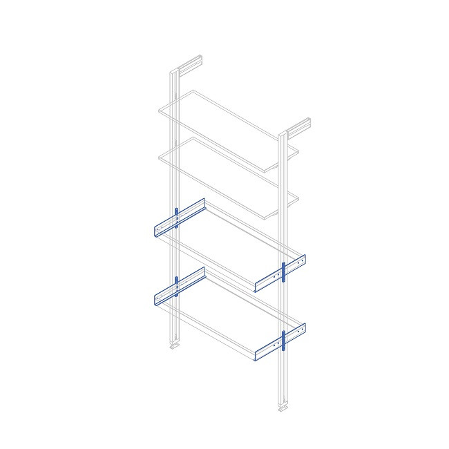 Kit pentru fixare rame accesorii dressing Hack pe sistem modular ...