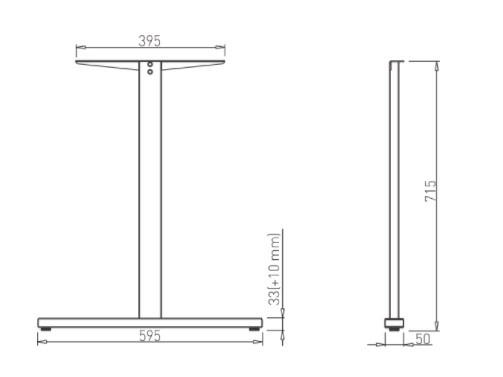 Picior birou Solo Simple sistem Solo