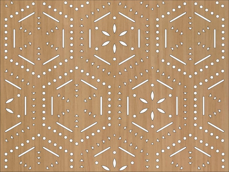 Panou perforat din HDF model HEXATILE