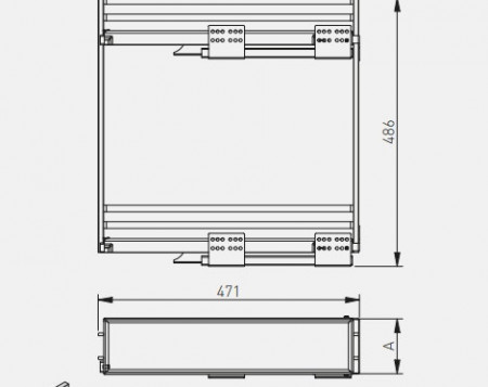 Cos Jolly Movix Pro cu glisiera extragere totala si amortizare ...