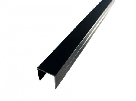 Profil maner tip U aluminiu 2.5ml finisaj negru/alb/aluminiu