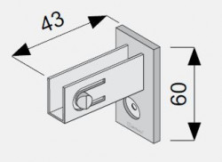Element fixare perete/plafon sistem modular dressing Linea Sevroll