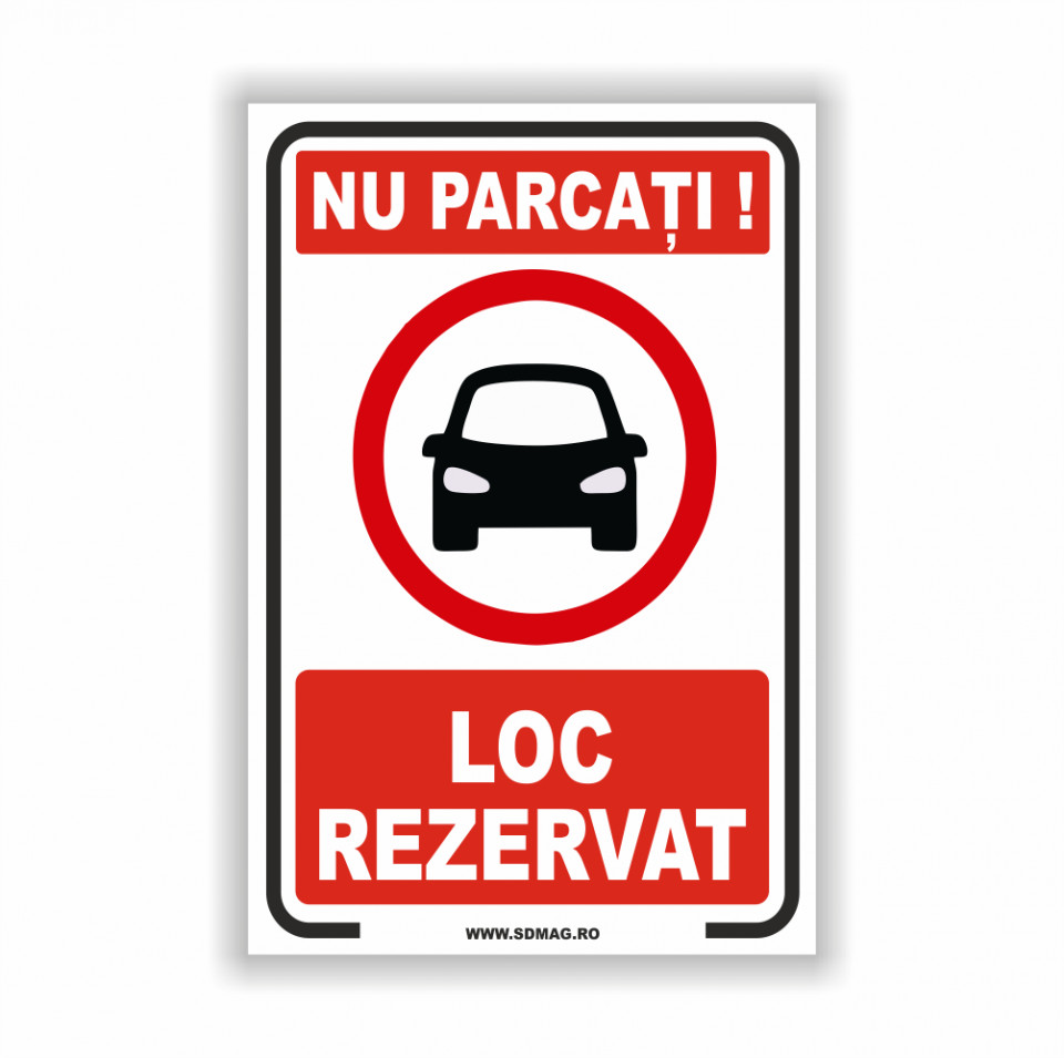 R192 Semn indicator, (nu parcati loc rezervat), Tabla aluminiu ...