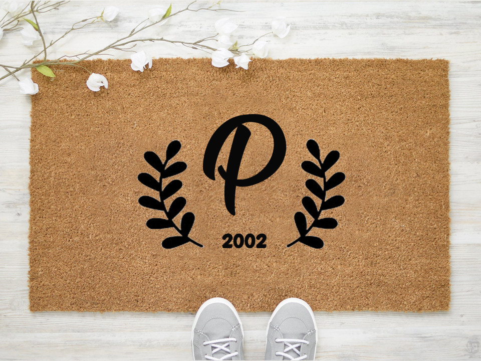 Pres intrare personalizat 40x60 cm cu INITIALA