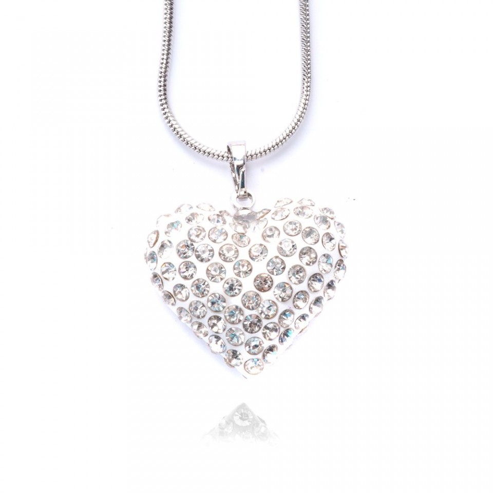 Crystal Heart ogrlica srce sa cirkonima