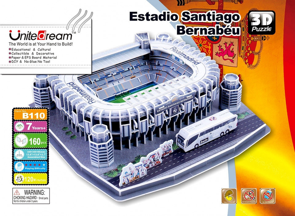 Santiago Bernabeu 3D Puzzle stadion FK Real Madrid
