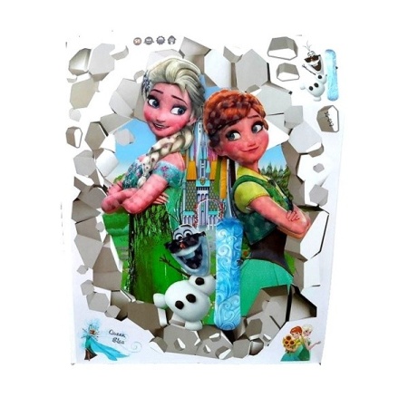 Frozen Elsa&Anna veliki 5D dekorativni stiker