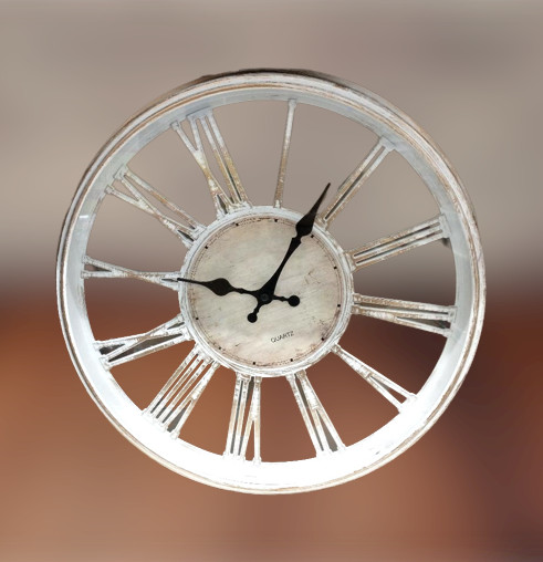 Ceas alb perete cifre romane