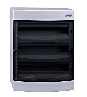 Tablou electric aparent, 54 module, 3 randuri, Schrack Technik