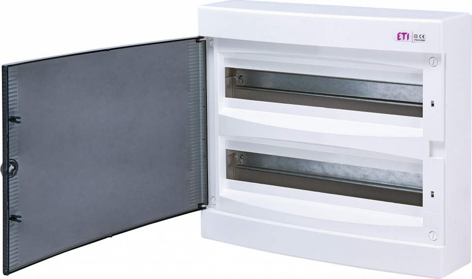 Tablou electric aparent, 2x18 module, usa transparenta, IP 40, ETI