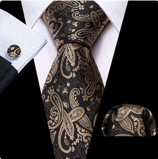 Set cravata + batista + butoni - matase - model 662