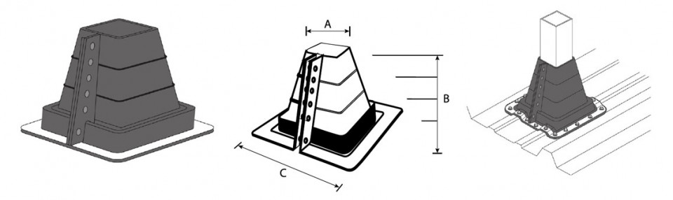 Mansoane despicate MFSQRF2 Retrofit - pentru teava patrata 57 ~ 254 mm