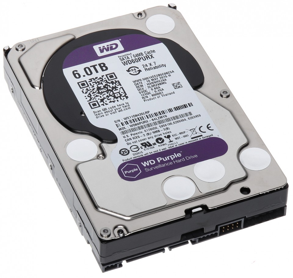 HDD WD Purple Surveillance 6TB WD60PURX