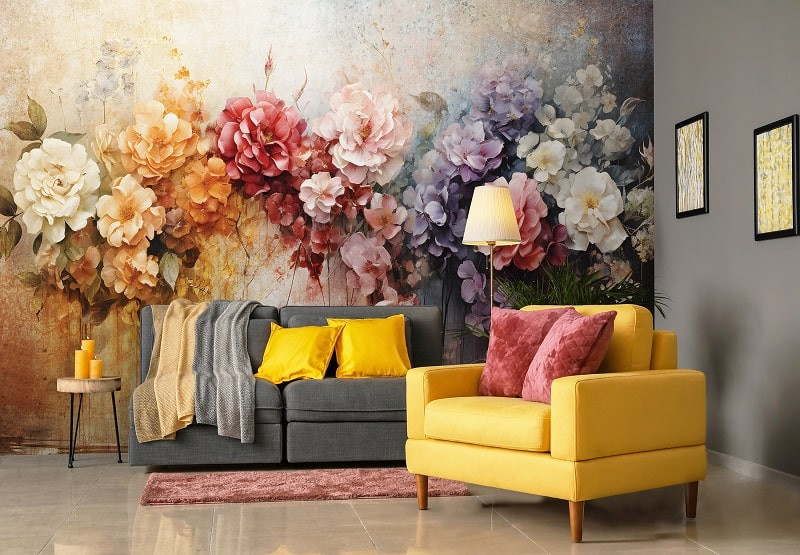 Colourful composition of flowers Wall Mural - 14873