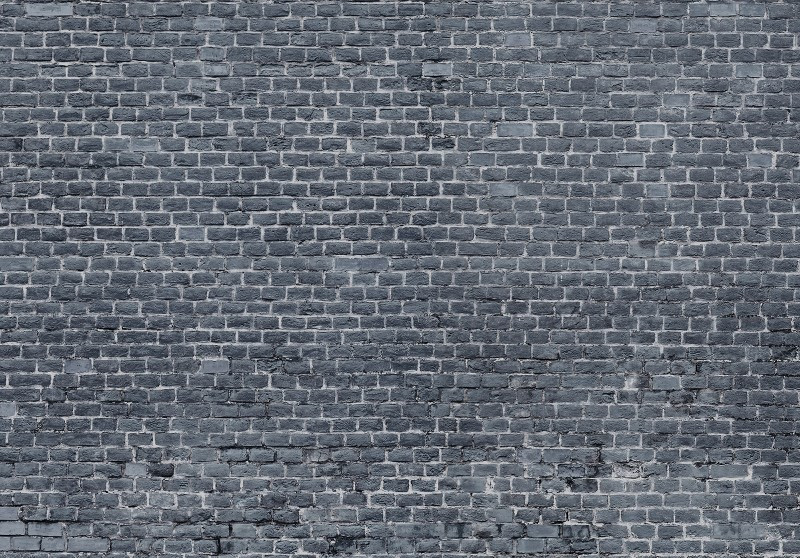 Anthracite bricks wall mural - 13995