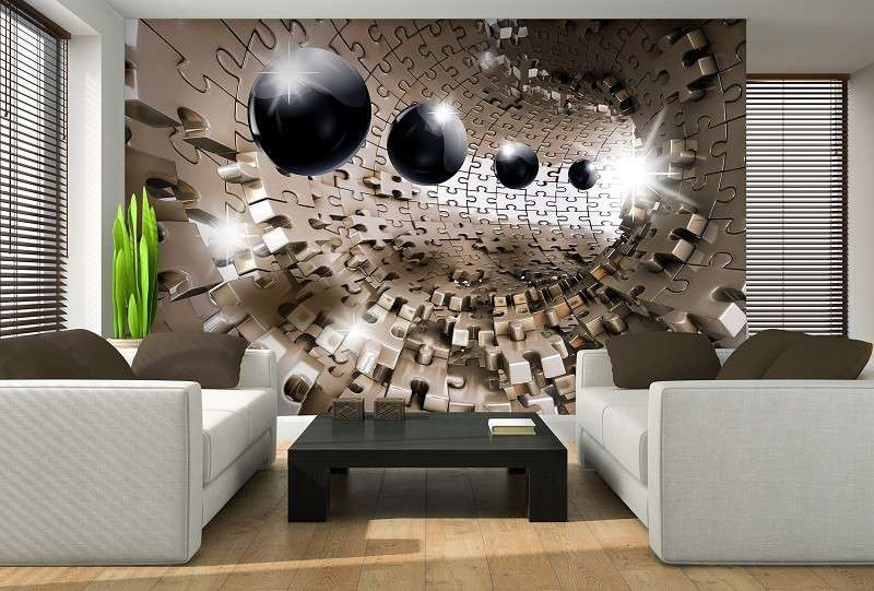 Futuristic sci-fi shapes wall mural - 10233