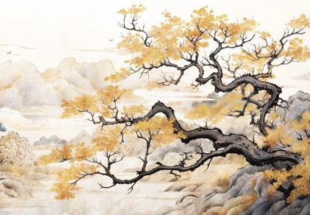 Art Japanese Tree Wall Mural - 15024