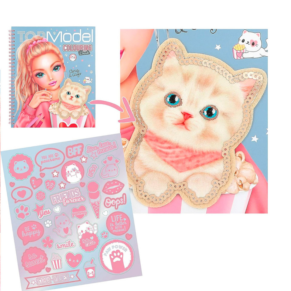 TopModel Carte de Colorat cu Abțibilduri Cutie Star 12434