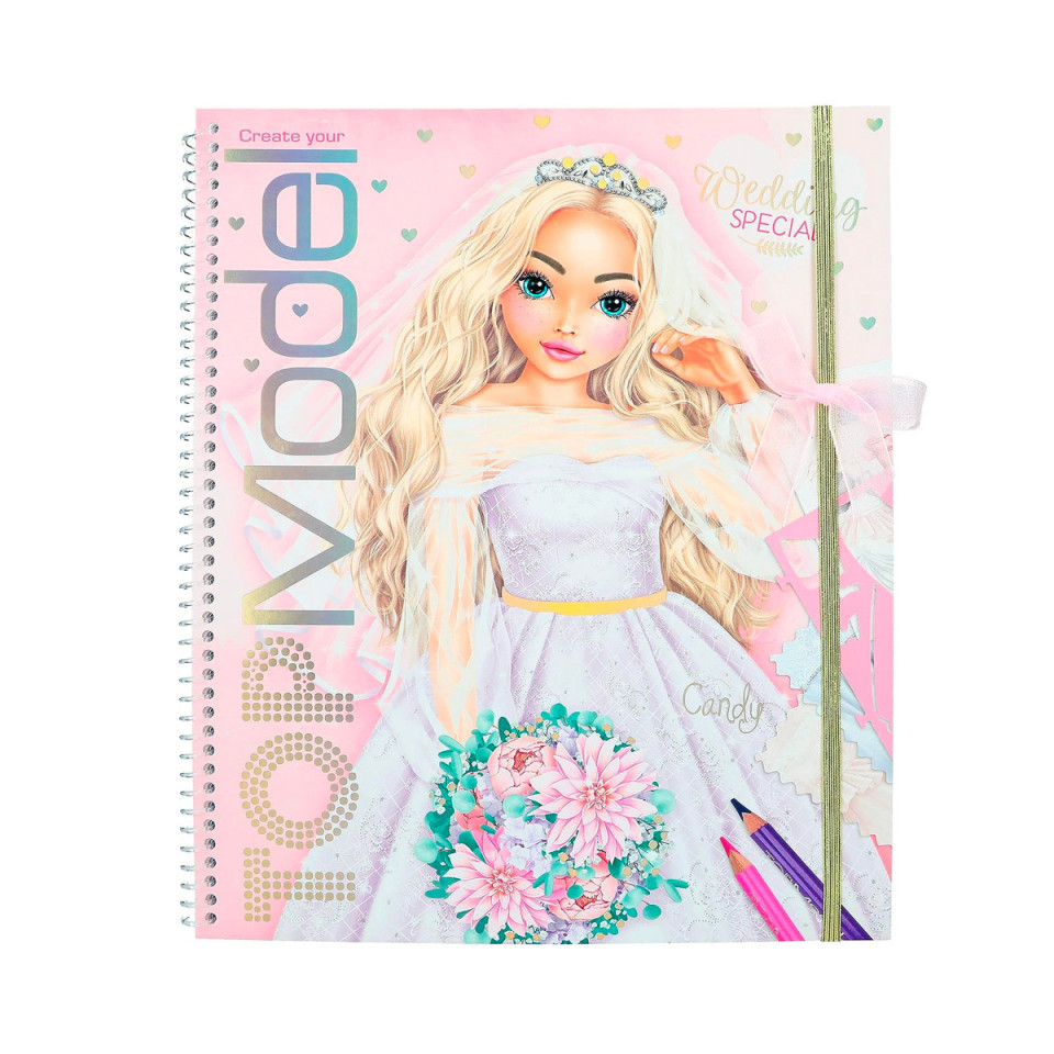 TopModel Carte de Colorat cu Abțibilduri Nuntă și Mirese 12393