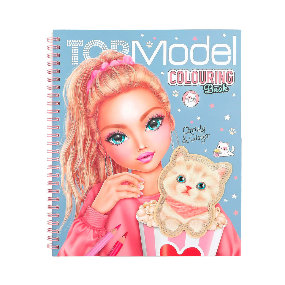 TopModel Carte de Colorat cu Abțibilduri Cutie Star 12434