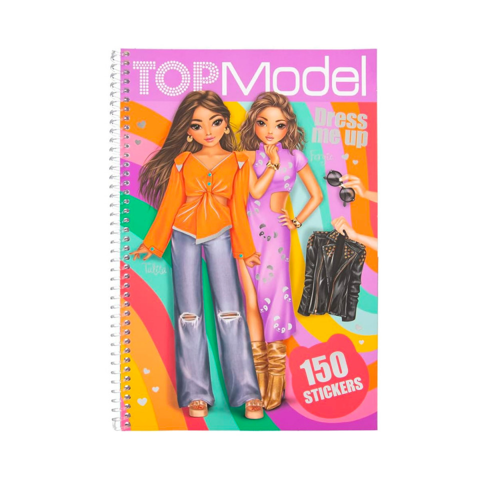 TopModel Carte de Colorat cu Abțibilduri Dress Me Up 12135