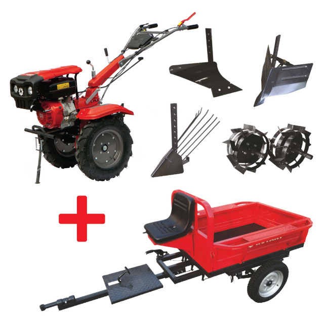 Motocultor ROTAKT RO13RE + plug arat + plug bilonat + plug scos cartofi ...