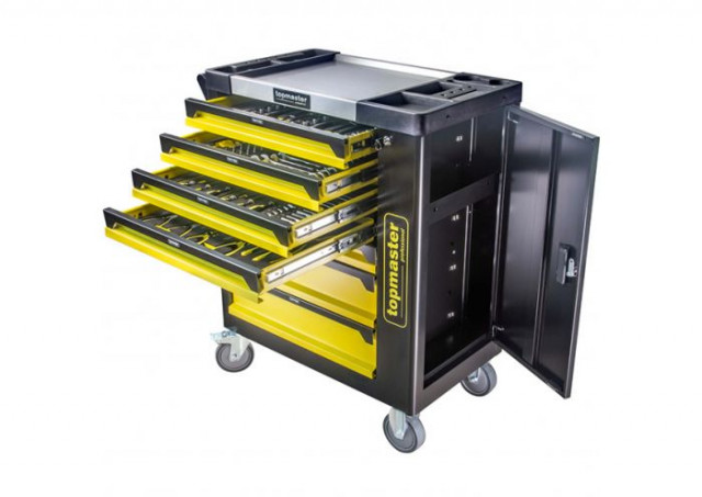 Dulap scule, 7 sertare echipat cu 182 piese, 550 kg TMP
