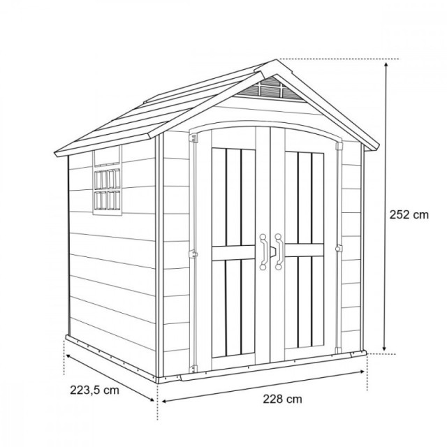 Casuta de gradina gri Keter Premier 757
