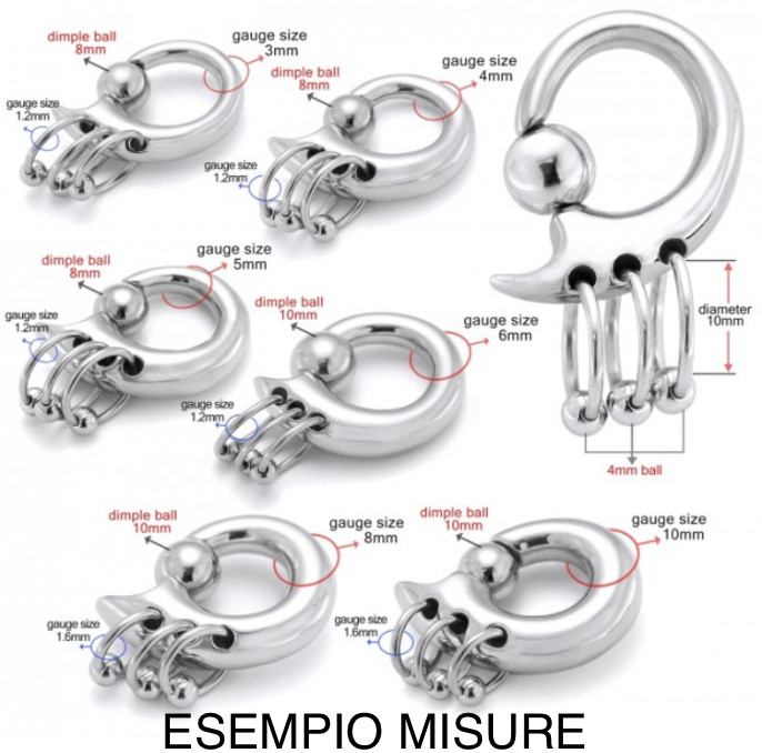 Piercing Principe Alberto Orecchio 3mm Nero