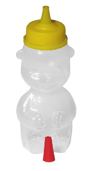 Ursulet din plastic pentru miere 250 gr varf de dozare