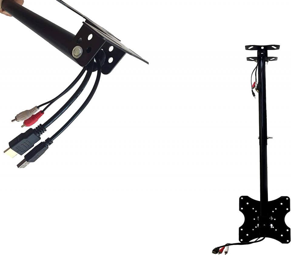 Suport brat telescopic Ecran TV Tavan/Perete, Monitor 14-42", Stativ ...