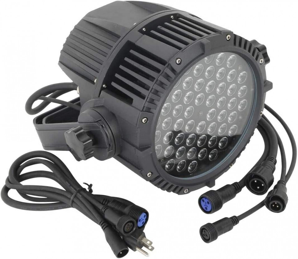 PAR-LED 54 Becuri RGB, Proiector lumini exterior IP65 pentru iluminat ...