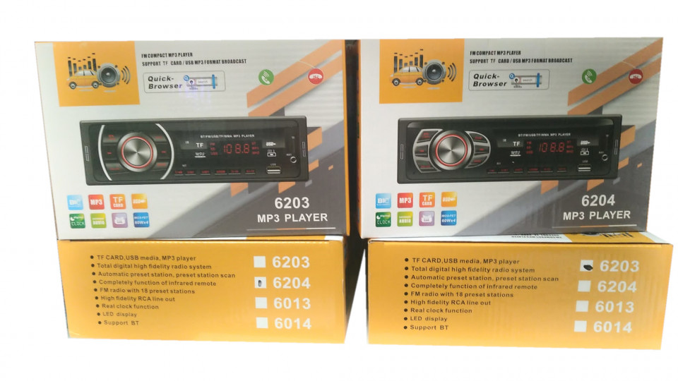 Radio Casetofon Auto BT6203 100W (4x25), 1DIN FM Bluetooth Mp3 USB AUX ...